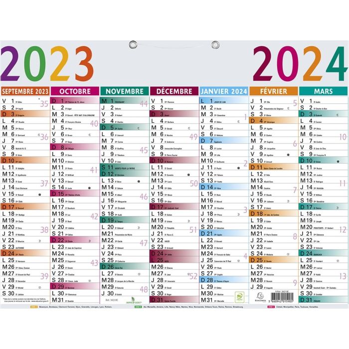 Calendrier Scolaire 2023-2024 Excel, Word Et PDF, 57% OFF